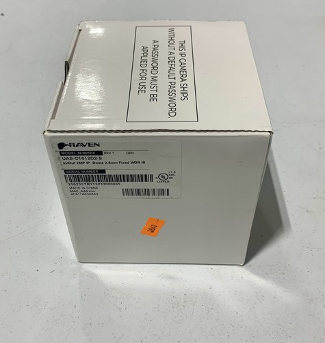 Raven UAS-C1012D2-S In/Out 2MP IP Dome 2.8mm Fixed WDR IR Camera *NEW ...