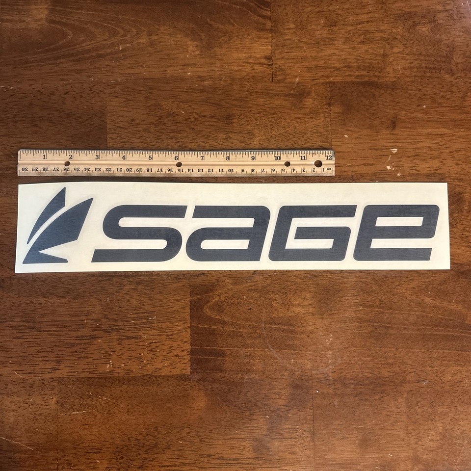Sage Fly Rod Boat Or Truck Sticker Decal - 16 Inches Long! | eBay