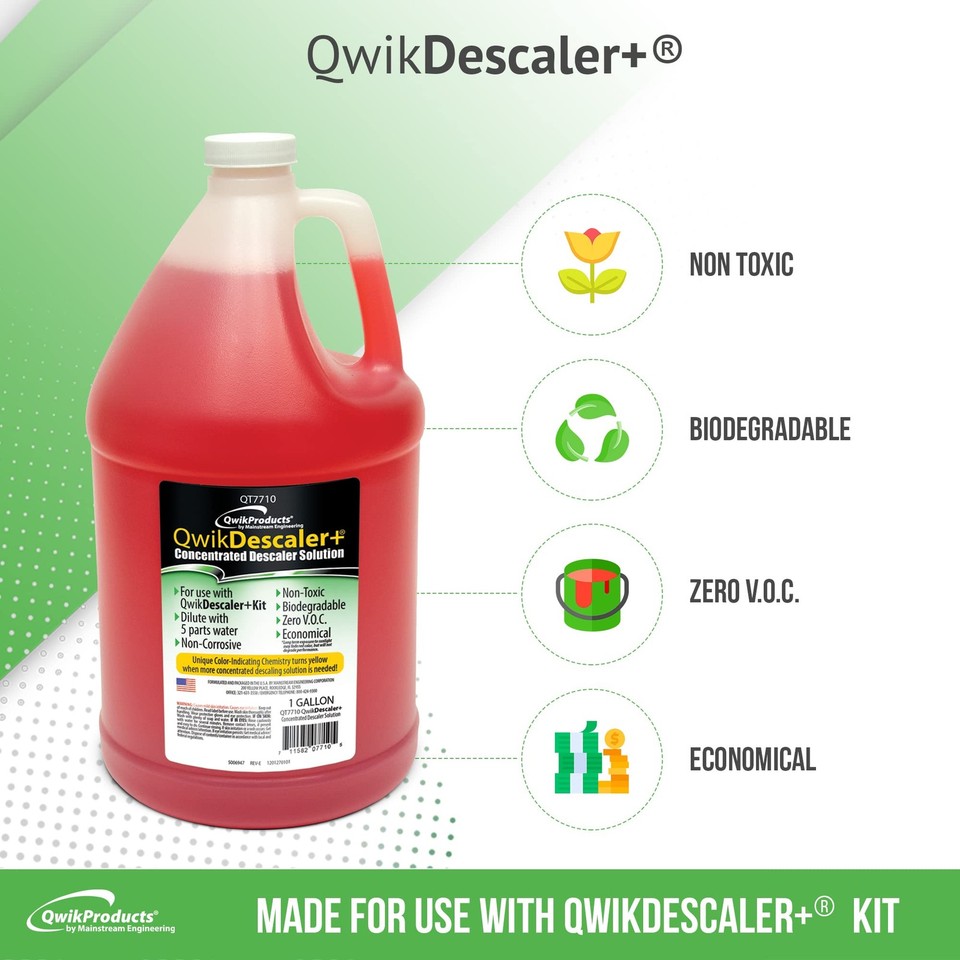 QwikDescaler + Concentrated Descaler Solution, Tankless Water Heater ...