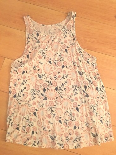 Womens Ivory Floral Pattern Medium Loose Fit Casual Top From Kohls So ...