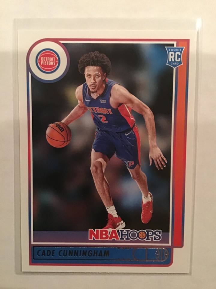2021-22 Panini NBA Hoops Cade Cunningham #201 Rookie Card Detroit ...