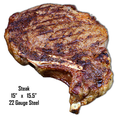 Vintage Style Metal Sign Steak 15x15.5 | eBay