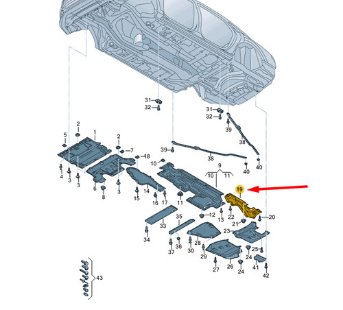 NEW AUDI A8 4N D5 REAR LEFT UNDERBODY TRIM 4N0825215D ORIGINAL 4N0-825 ...
