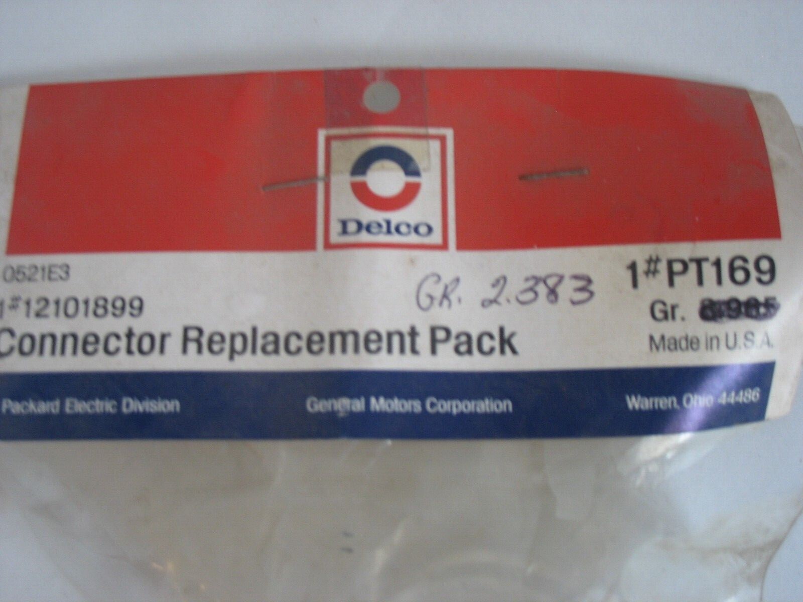 GENUINE GM ACDelco Part #12101899 #PT169 Connector Engine Coolant | eBay