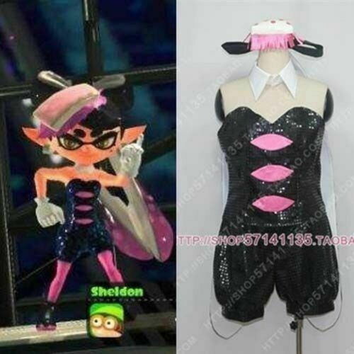 Splatoon 2 Callie Cosplay Costume women Top+Pant+headwear+Socks+Gloves ...