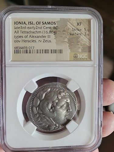 IONIA, SAMOS RARE! AR Tetradrachm 2 BC. Ancient Greek NGC XF ...