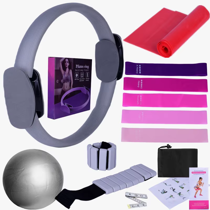 Pilates Ring Set 14 PCS Magic Circle Yoga Ring, Pilates Ball ...