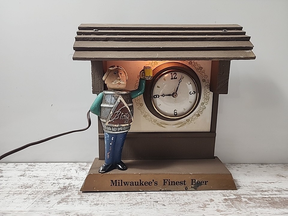 Vintage Blatz Beer Lighted Clock | eBay