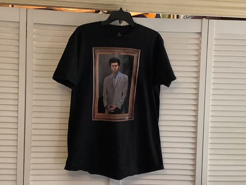 Seinfeld ‘ The Kramer ‘ Portrait XL Men’s Black T-Shirt Ripple Junction ...