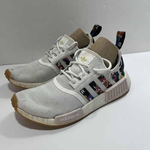 Adidas Boost Nmd R1 x Rich Mnisi Rose White Floral Womens 7.5 3 Stripe ...