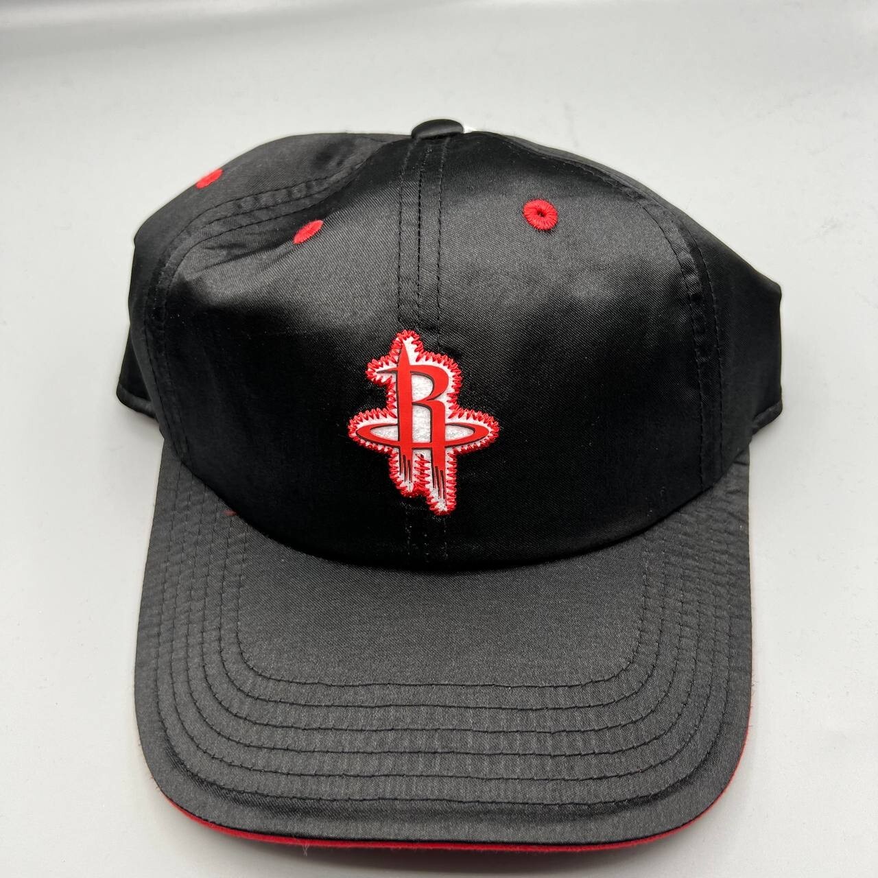Houston Rockets NBA Satin Hat Strap Back Cap Black Red New Youth | eBay