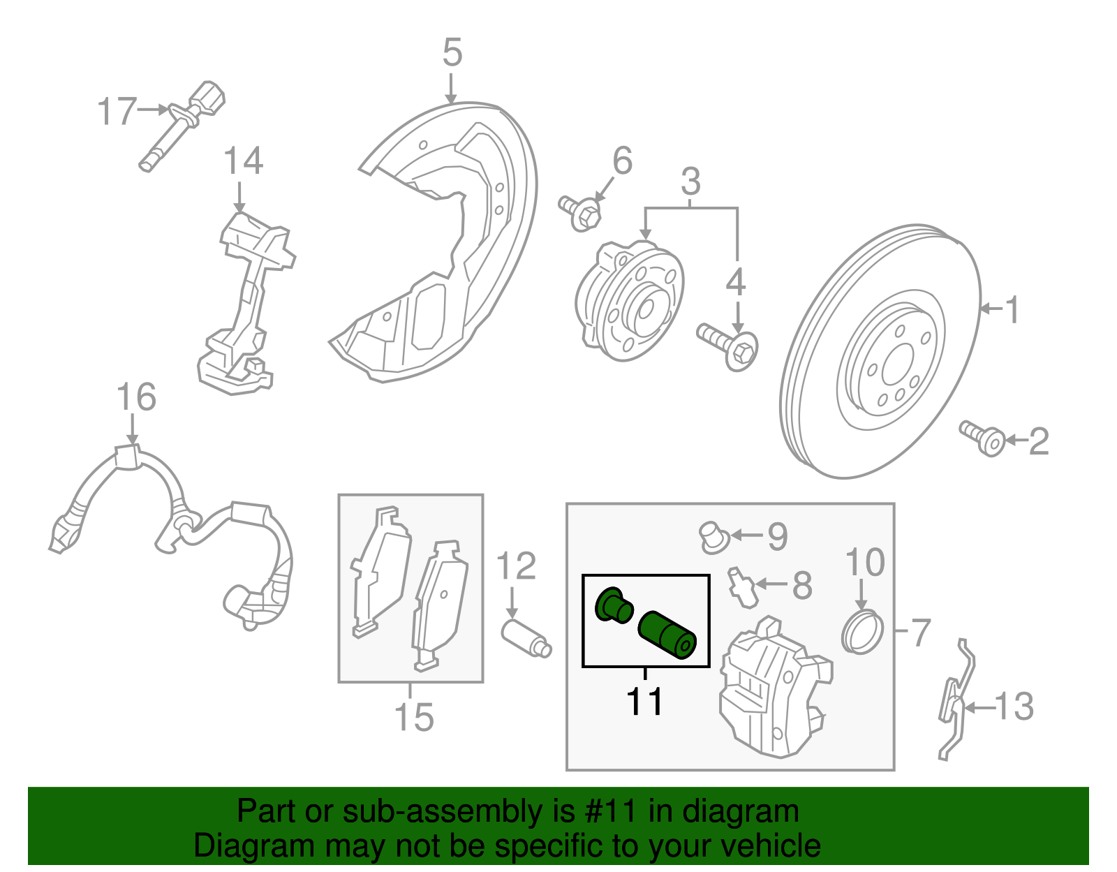 Volvo+30793944+Disc+Brake+Caliper+Guide+Pin+Bushing for sale online | eBay