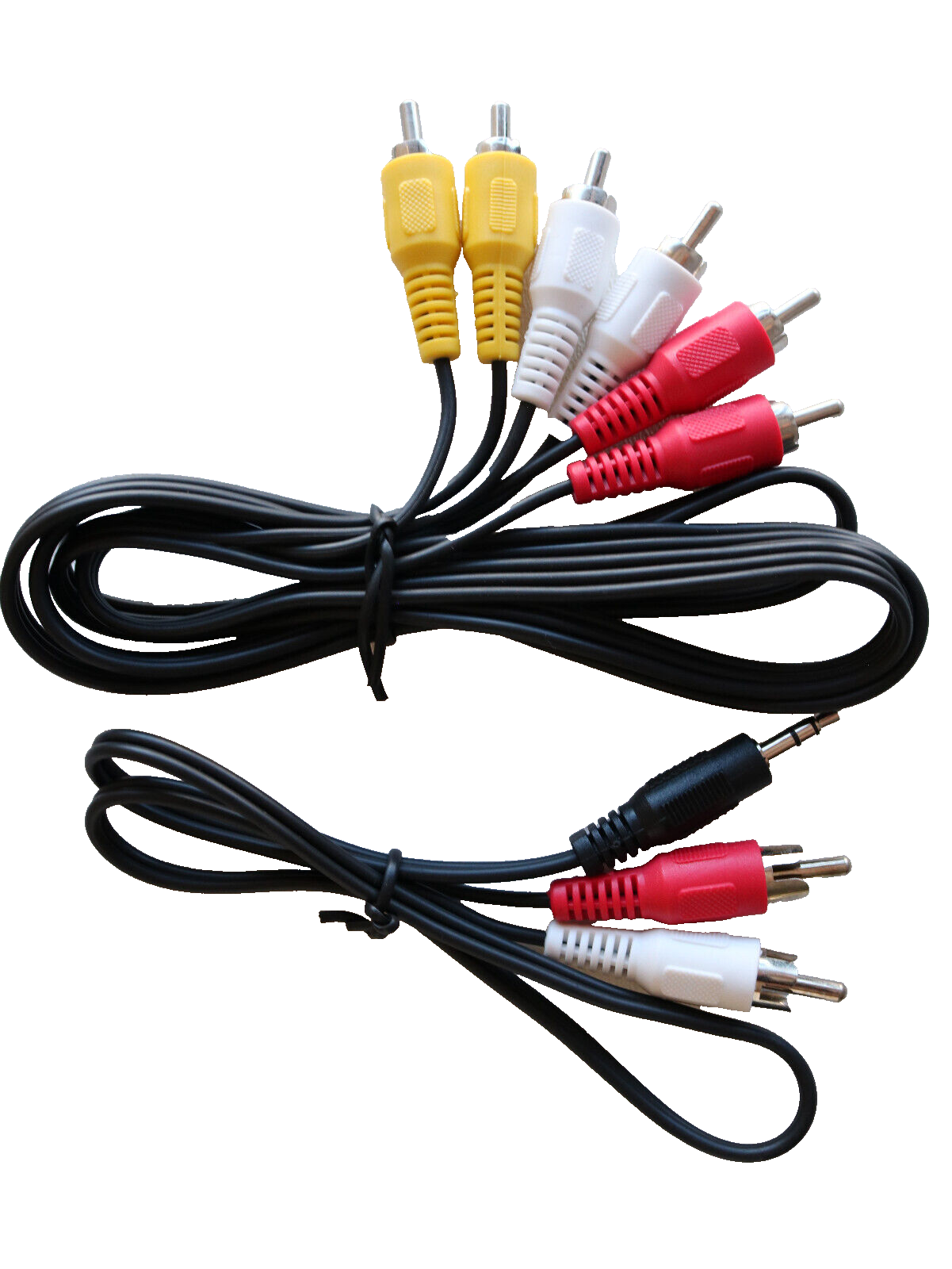3.5ft 3-RCA AV Cable Cord Red White Yellow 3.5mm Stereo to 2 Male DVR ...