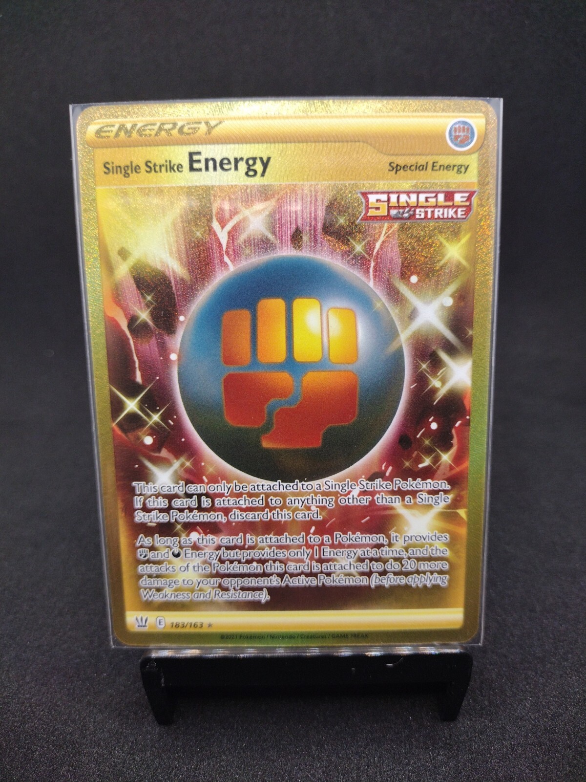 Single Strike Energy 183/163 Battle Styles NM Full Art Gold Secret Rare ...