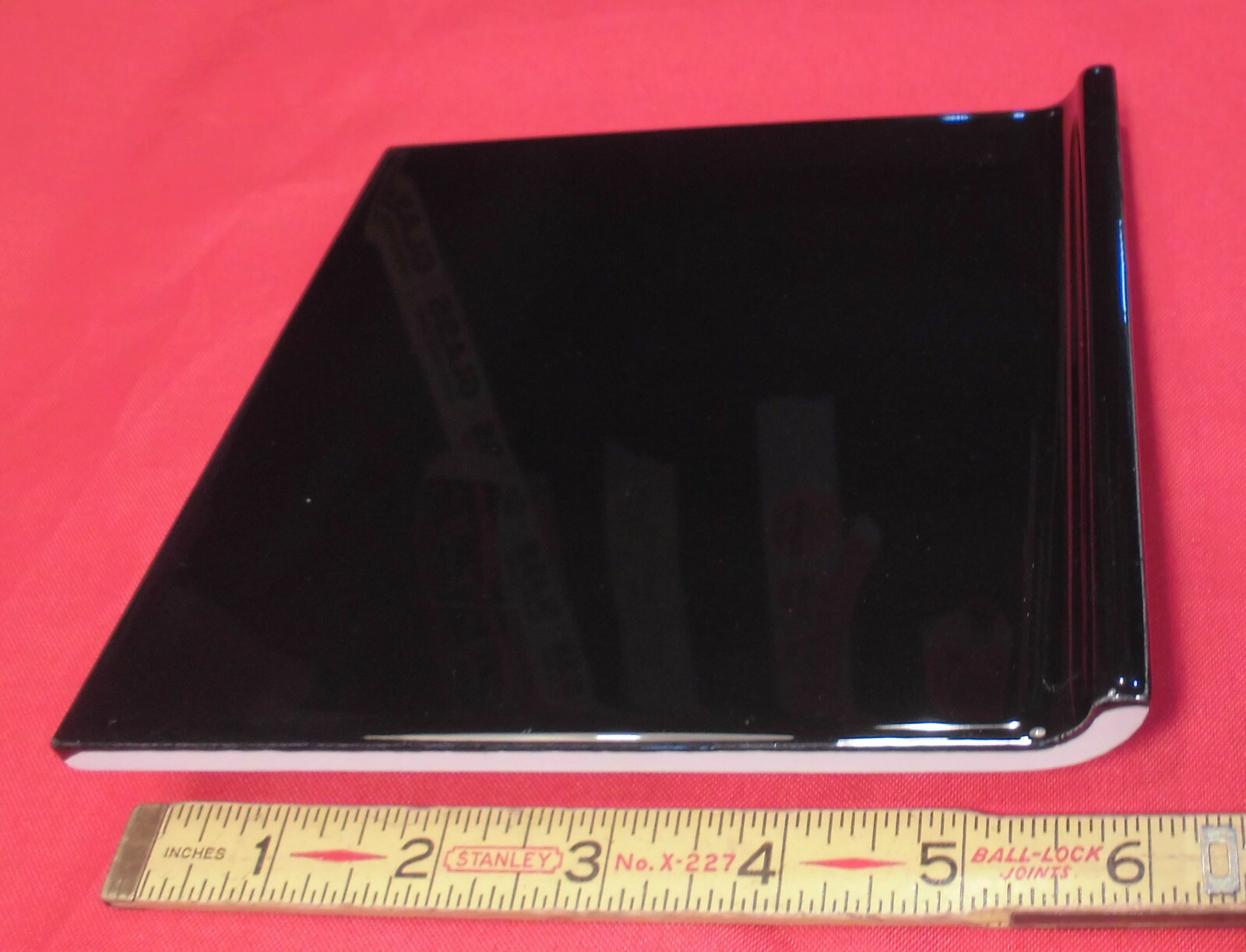 1 pc. Glossy Black: Flat Top; base/cove Ceramic Tile: 6" X 6" NEW STOCK ...