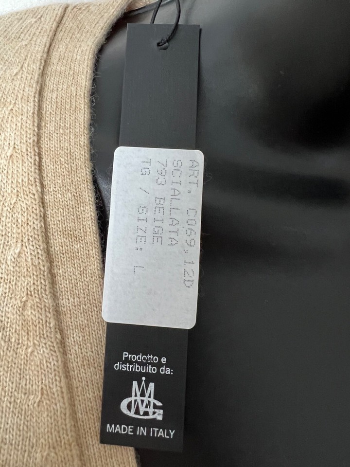 NWT BASILE ITALY WOOL L Cashmere Sweater CARDIGAN RHINESTONE BUTTON TAN CAMEL | eBay