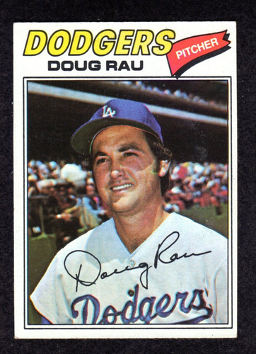 1977 Topps #421 Doug Rau Los Angeles Dodgers Baseball Card EX/MT+ ...