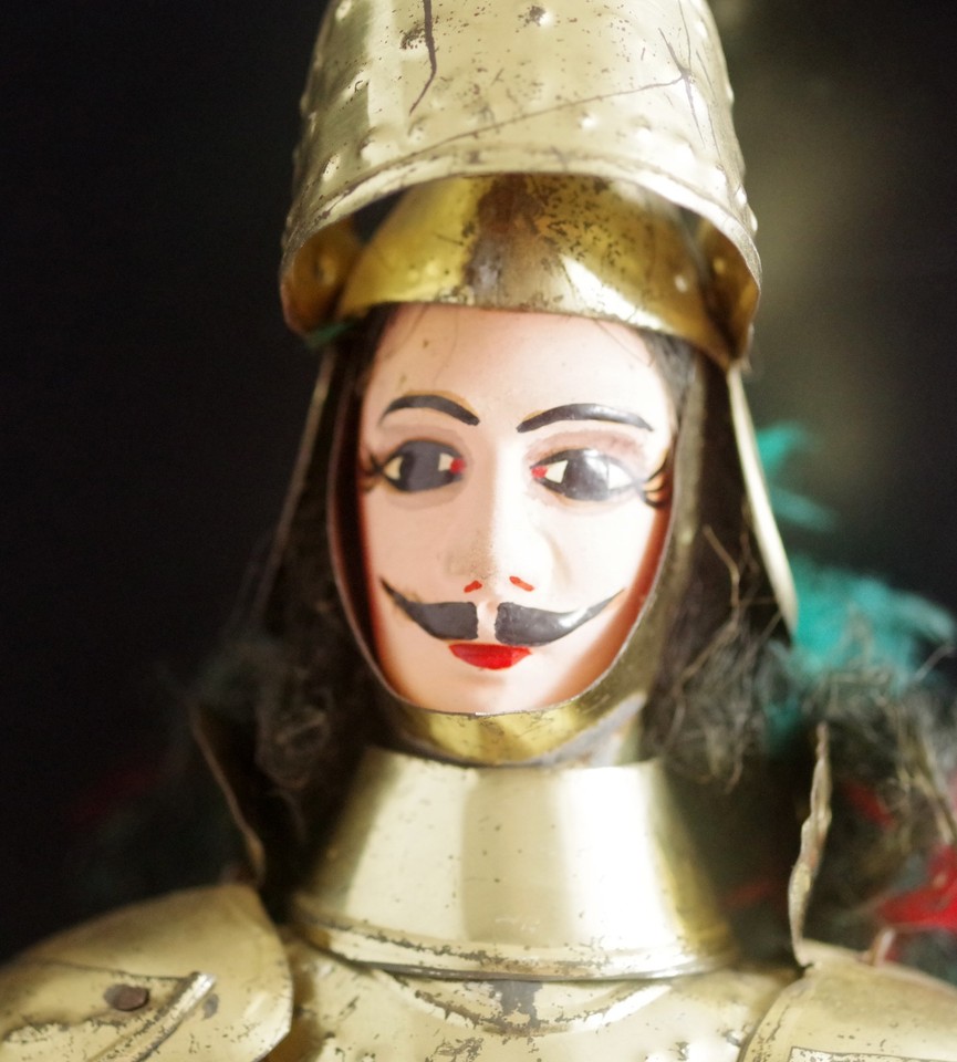 VINTAGE PUPO SICILIANO SICILIAN PUPPET MARIONETTE KNIGHT 17" | eBay