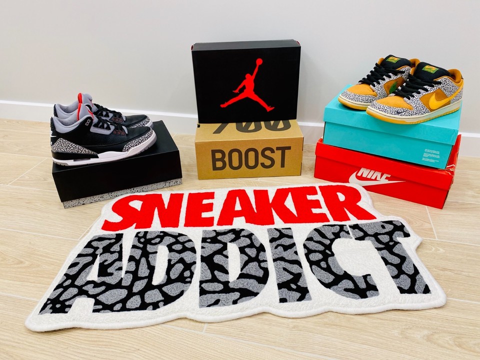 Sneaker Addict Atmos Hypebeast Area Living Room Rugs Bedroom Carpet ...