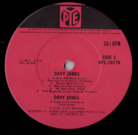 Davy Jones - Davy Jones (LP, Album, Mono) | eBay UK