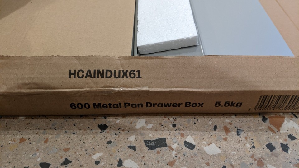 Howdens Metal Pan 600 Drawer Box | eBay UK