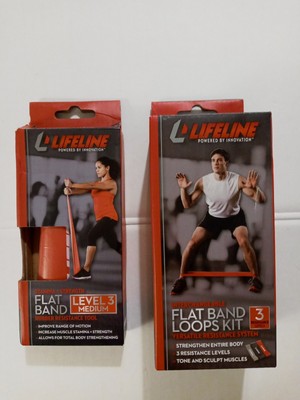 Lifeline Flat Resistence Exercise Band- & Loops Kit. | eBay
