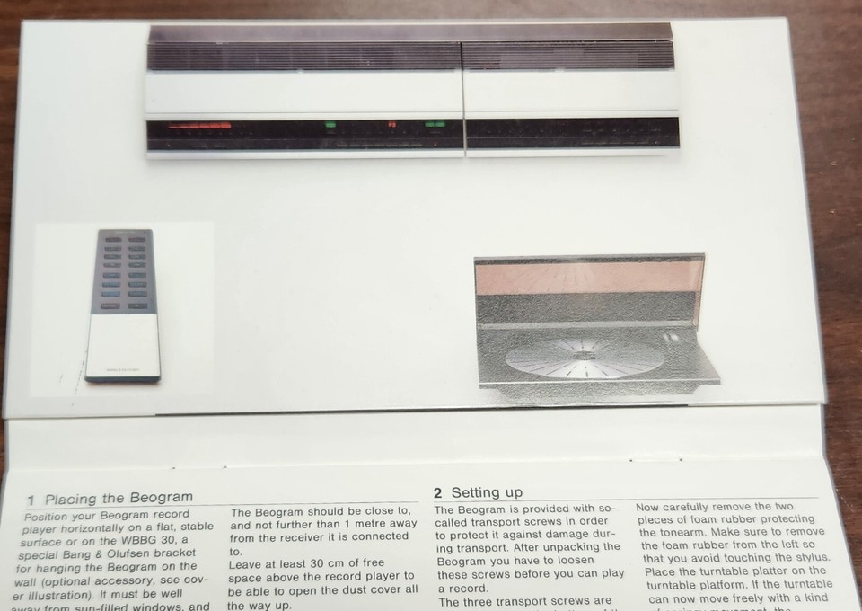 Bang & Olufsen Beogram 3000 User Guide | eBay