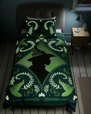 Wicked Movie Elphaba M&S Reversible Double Duvet Cover Bed Set Brand ...