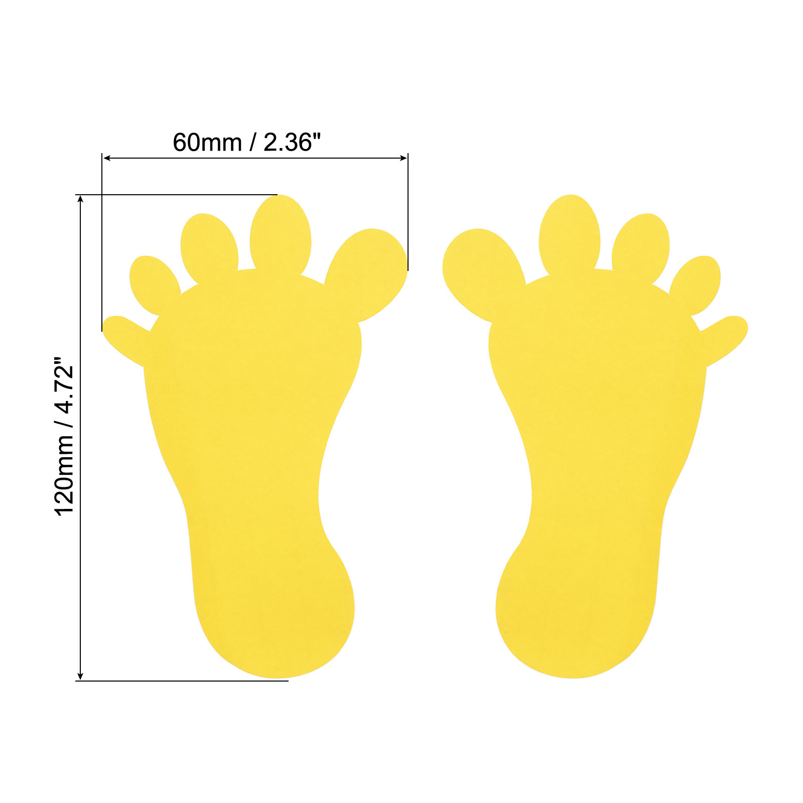 Feet Markers 2.36 x 4.72 Inch 6 Pair Foot Spot Markers Floor Markers ...