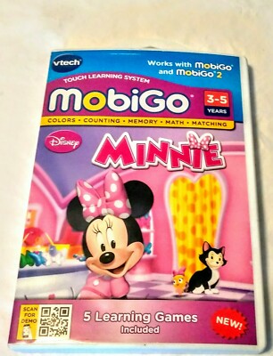 Minnie Mouse Disney VTech MobiGo with 5 Learning Games Included Age 3 ...