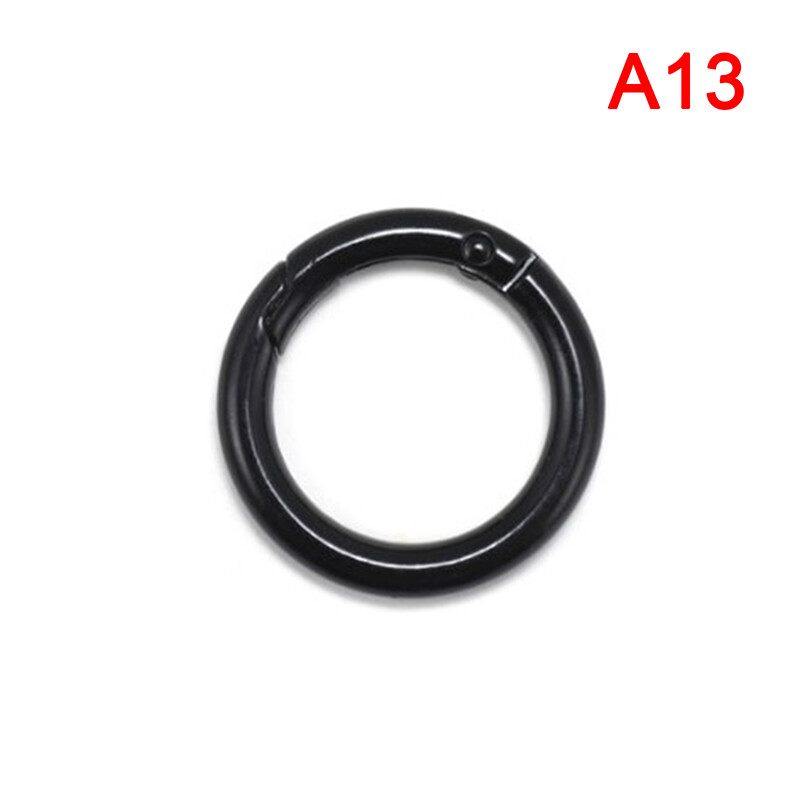10Pcs/lot Metal Spring Gate O Ring Openable Round Carabiner Keychain ...