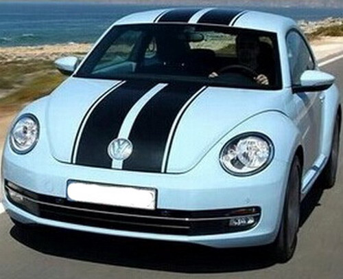 Car Decal Rally Racing stripe 19'' for Beetle Vinyl Hood Roof Rear ...
