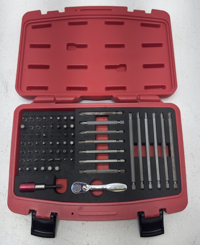 Mac Tools SBDR69K Ratcheting Bit Driver Set w/ Case Torx Hex Phillip | eBay
