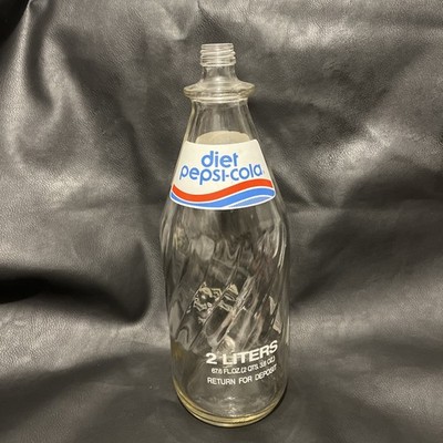 Vintage Diet Pepsi 2 Liter Glass Soda Pop Bottle Swirl | eBay
