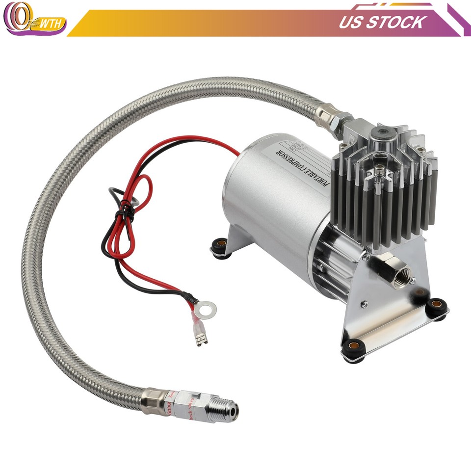 Silver Air Compressor 150 PSI 1/4 NPT Stainless Steel Onboard Air ...