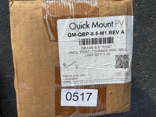 Box of 20-Quick Mount PV QM-QBP-8.5 M1 QBase Post-Style Mount New In ...