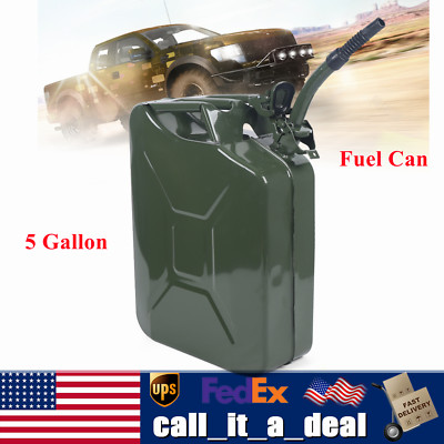 5 Gallon Military Metal Steel Tank Gas Gasoline Fuel Army Can Emergency ...