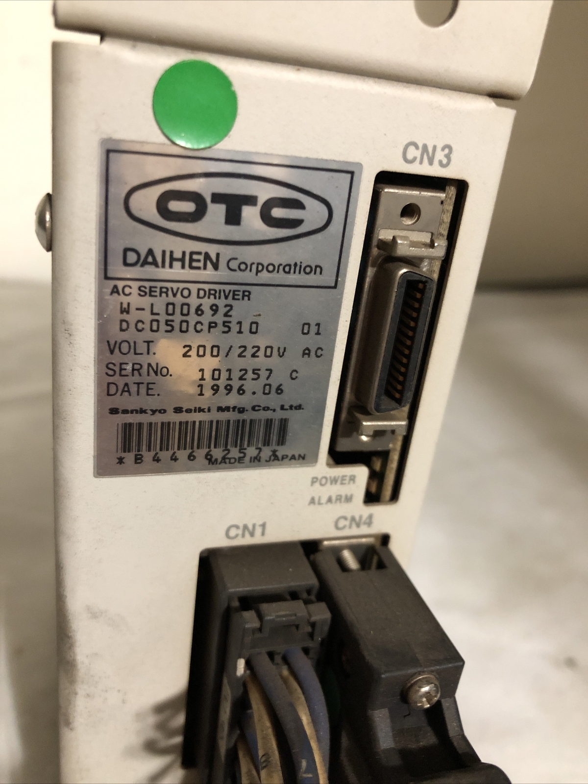 OTC DAIHEN OTC W-L00692,DC050CP510 AC SERVO DRIVE,200/220 VAC,W-LOO692 ...