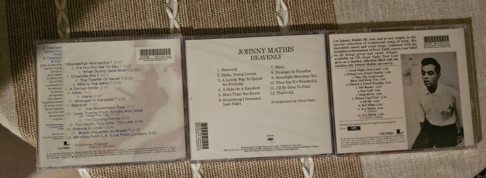 3 NEW Johnny Mathis CDs-Heavenly/Ultimate Hits Collection/Good Night ...