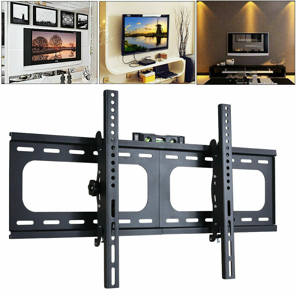 32-70" Slim Fixed TV Braket Wall Mount Angle Tilting for Large Flat TVs ...