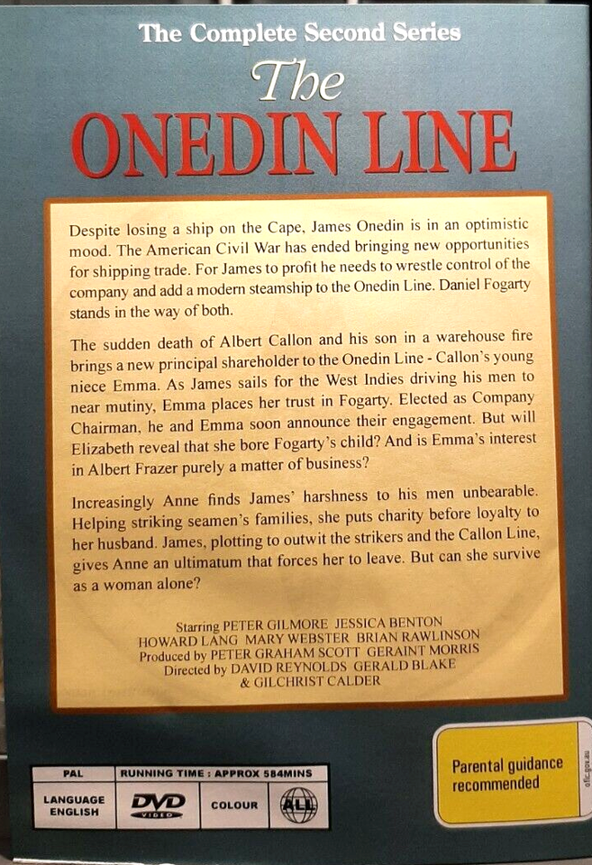 THE ONEDIN LINE: SECOND SERIES -Peter Gilmore, Anne Stallybrass- 4 DVDs ...