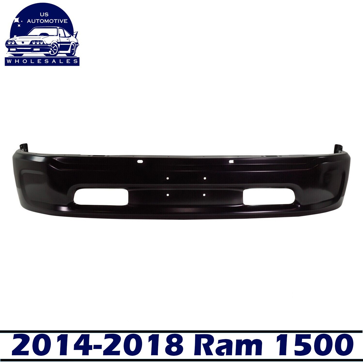 Front Bumper Face Bar Black W/o Fog Sensor Hole for 2013-2017 Dodge RAM ...
