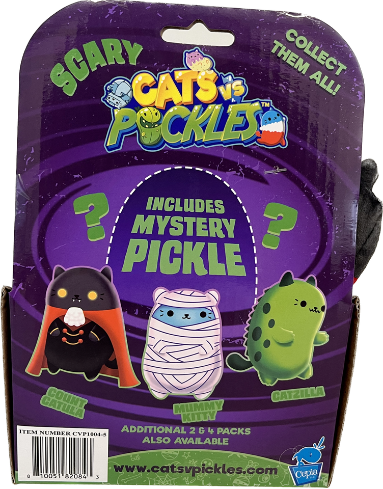 Scary Cats vs Pickles 4 Pack Plush Collection with Mystery Pickle | eBay