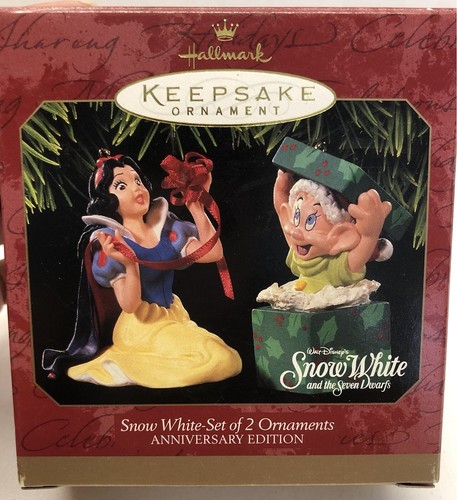 NIB Vintage SNOW WHITE DISNEY ANNIVERSARY 1997 HALLMARK ORNAMENT ...