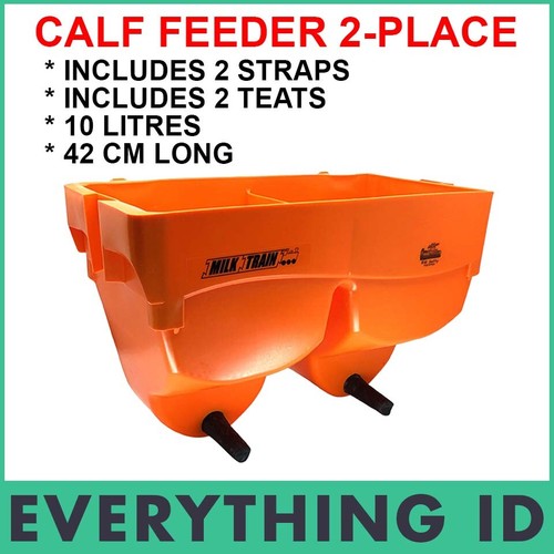 MILK TRAIN CALF FEEDER 2 PLACE EXCAL TEAT RAIL FEEDING COW FARM CALVING ...