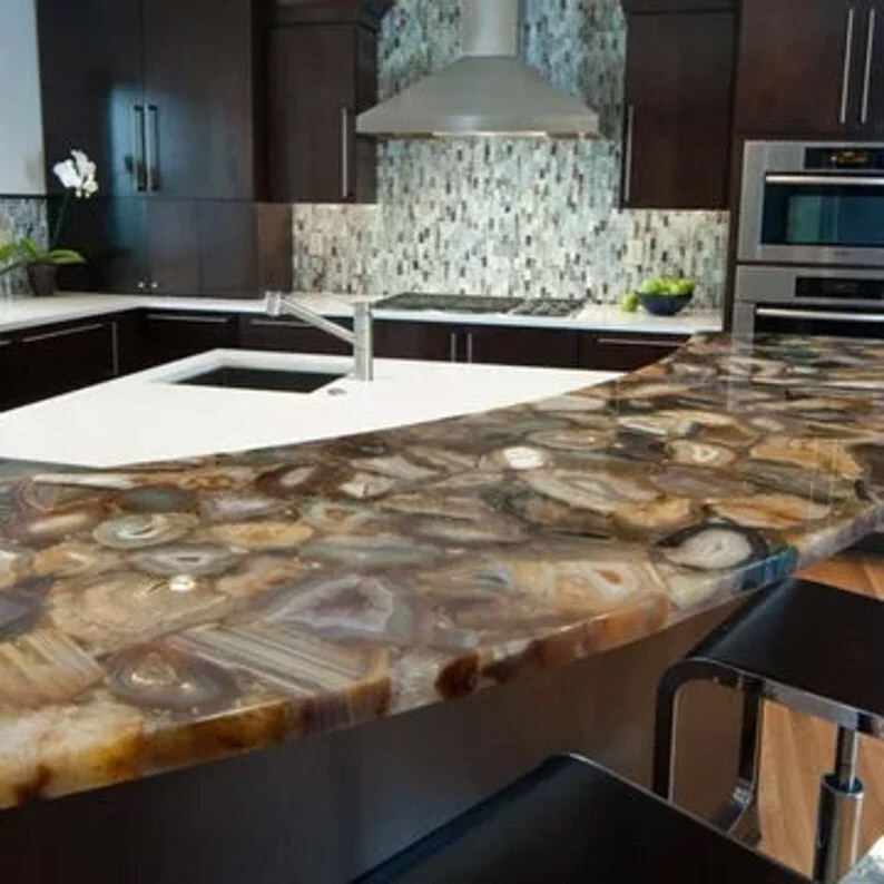Agate Stone Countertop Kitchen Slab Table, Dining Table, Bathroom ...