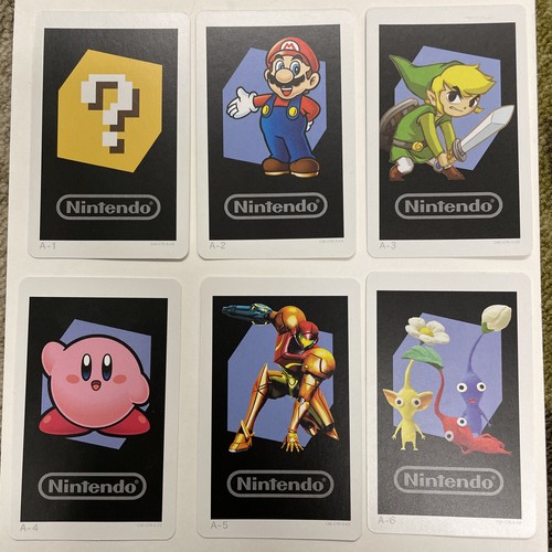 Lot of 6 Nintendo 3DS AR Cards A1 thru A6 Metroid Pikmin Mario Zelda ...