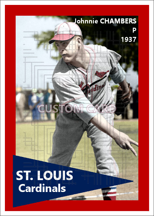 Johnnie Chambers - 1937 St. Louis Cardinals - 2.5 x 3.5 custom card ...