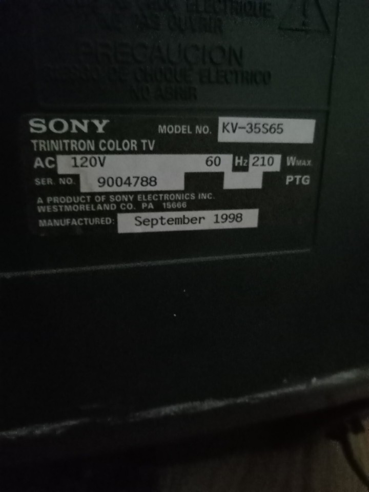 Sony Trinitron 36" Crt Tv | eBay