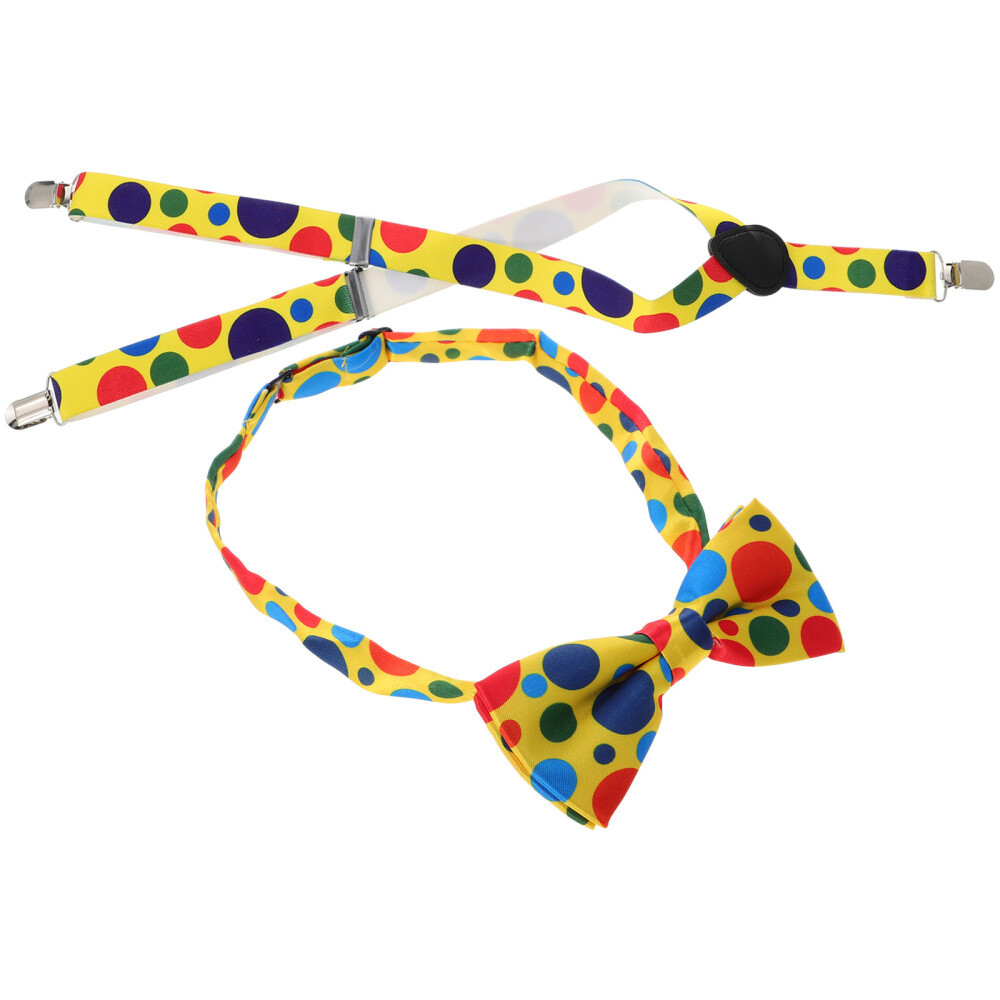 Dot Bow Tie Belt Colorful Suspender Kids Suits Clown Suspenders for ...